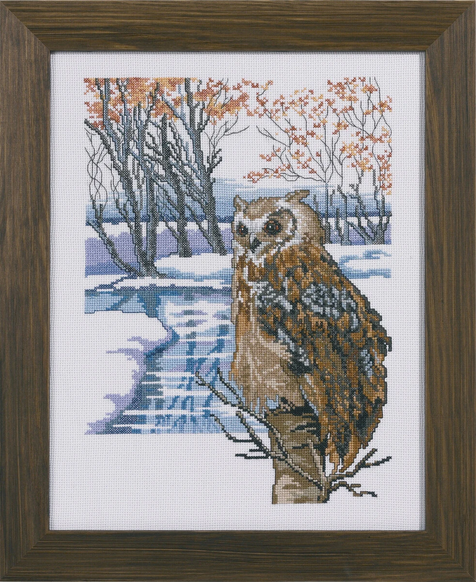 De grote oehoe 31x41cm - Mooi borduurpakket - Koop hier